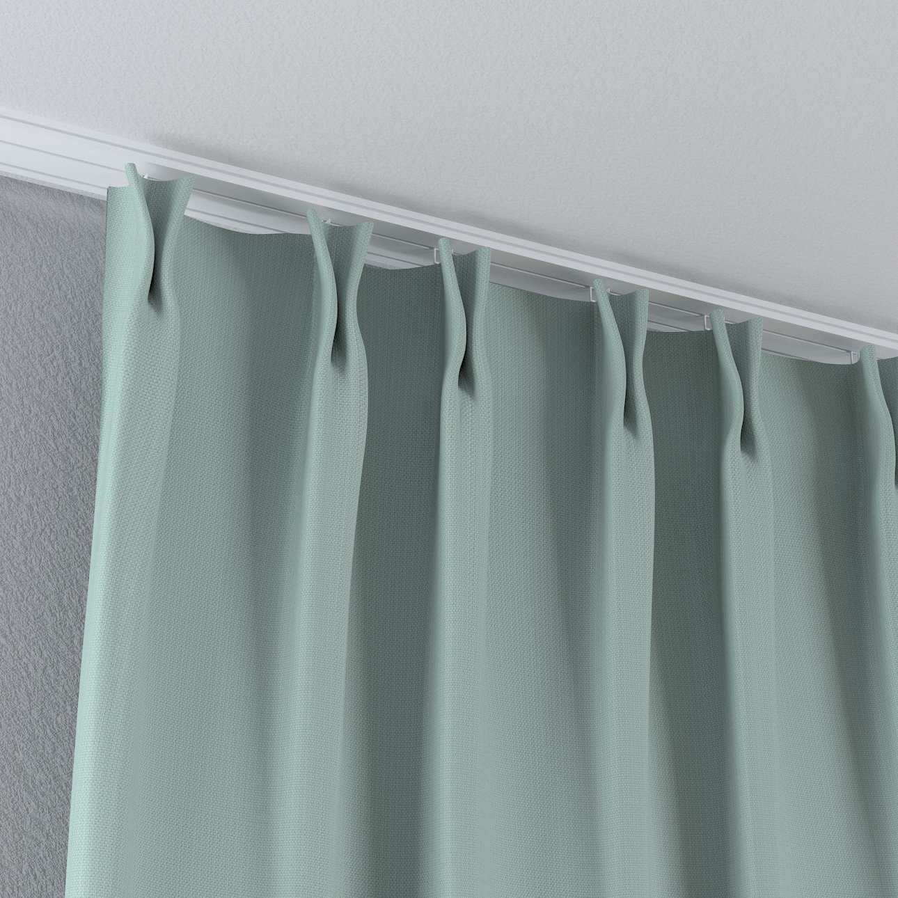 Double pinch pleat curtain, mint, 269-61 - Dekoria.co.uk