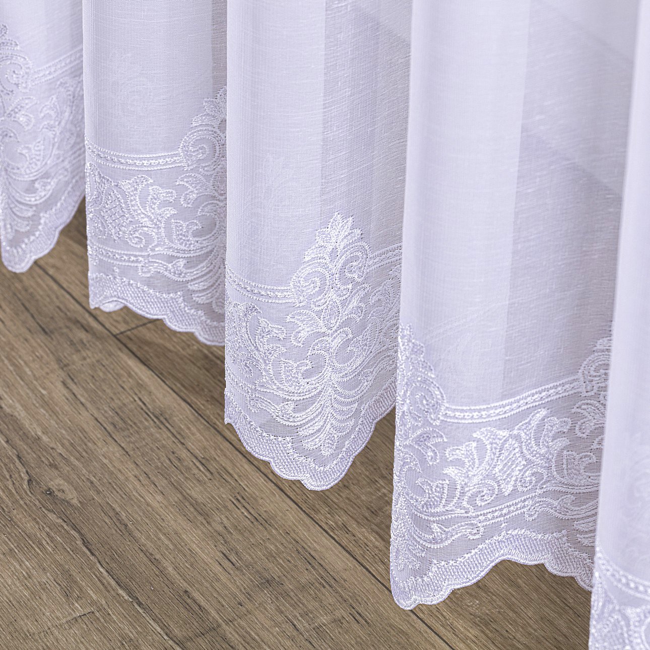 Firana na taśmie wave, biały z tłoczonym wzorem , 186-36 - Dekoria.pl