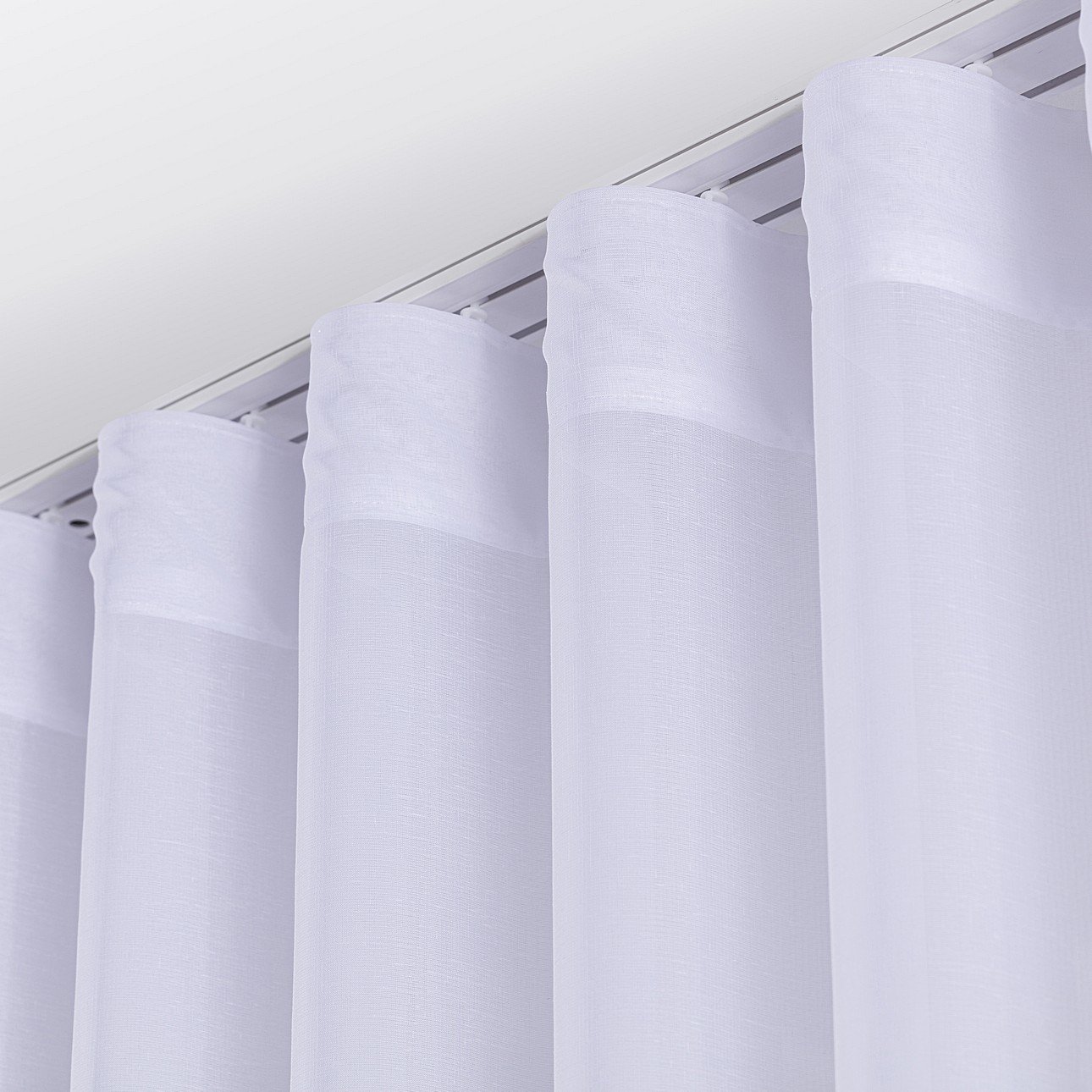 Firana na taśmie wave, biały z tłoczonym wzorem , 186-36 - Dekoria.pl