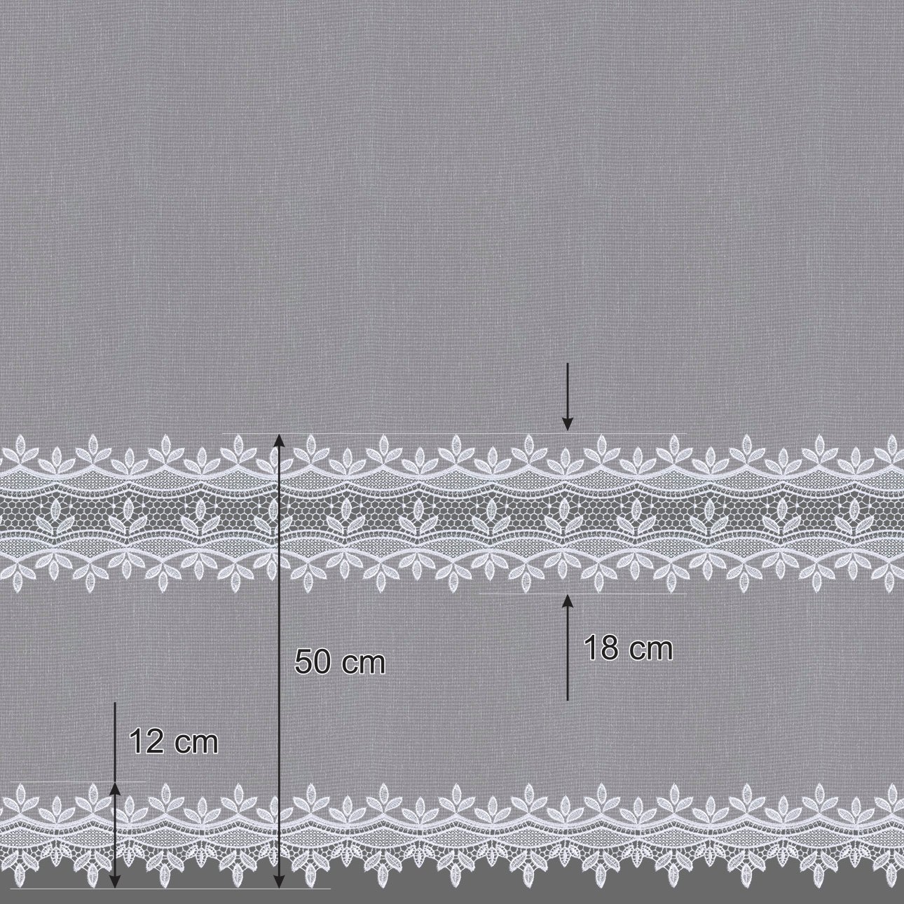 Firana na taśmie wave, biały z wzorem , 186-35 - Dekoria.pl