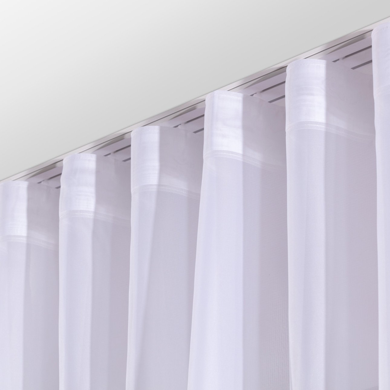 Firana na taśmie wave, biały w róże, 901-10 - Dekoria.pl