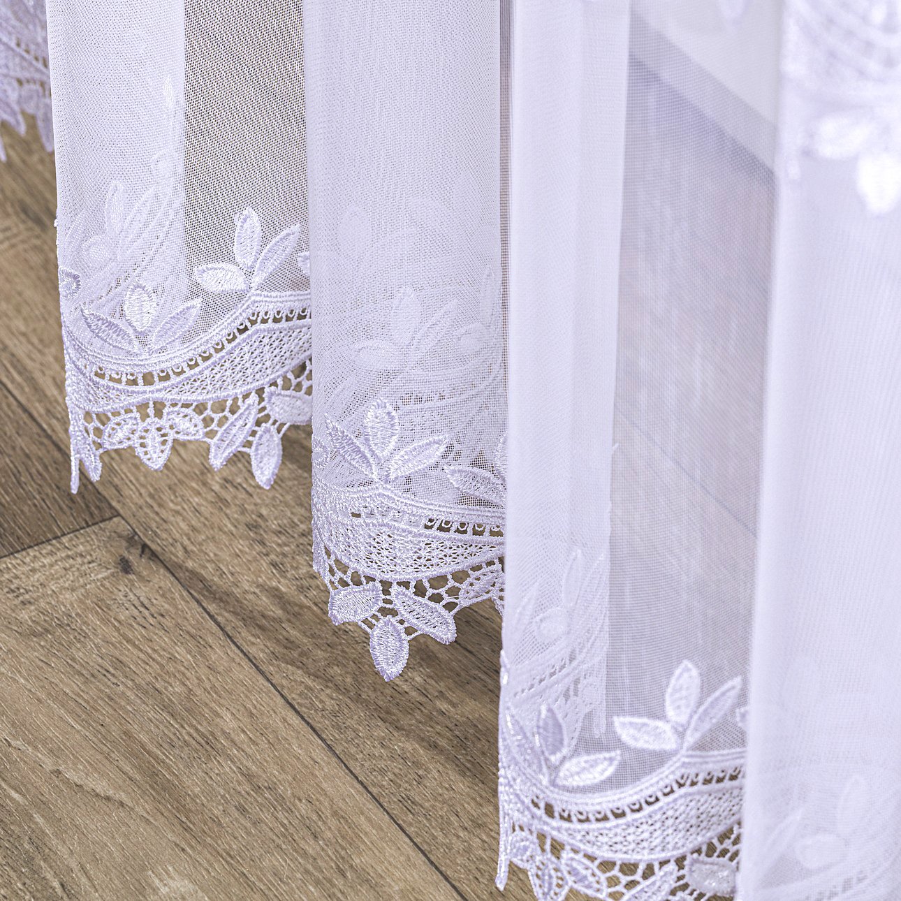 Firana na haczykach flex podwójnych, biały, 186-35 - Dekoria.pl