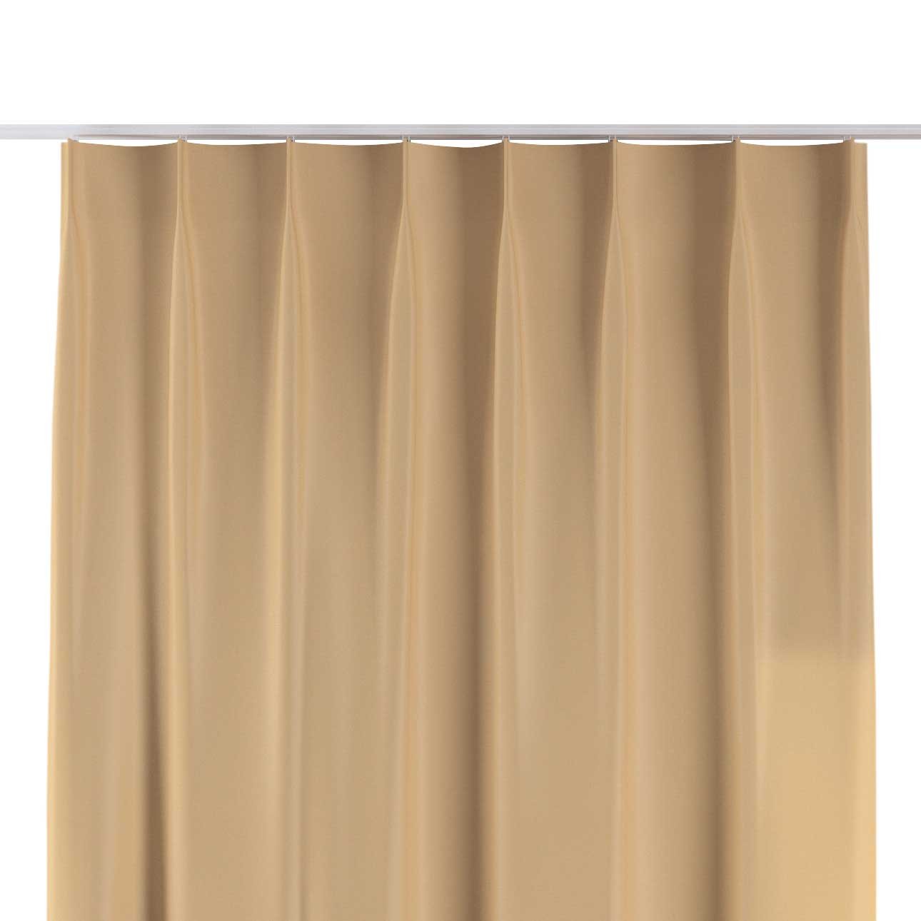 Single pinch pleat curtain, gold, 141-75 - Dekoria.co.uk