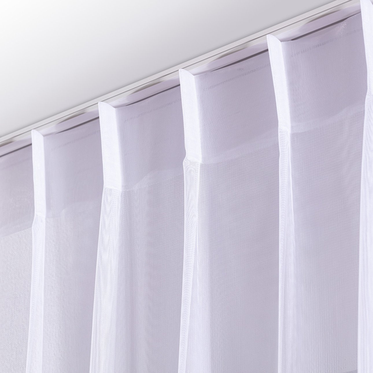 Firana na haczykach flex pojedynczych, biały z wzorem , 186-35 - Dekoria.pl