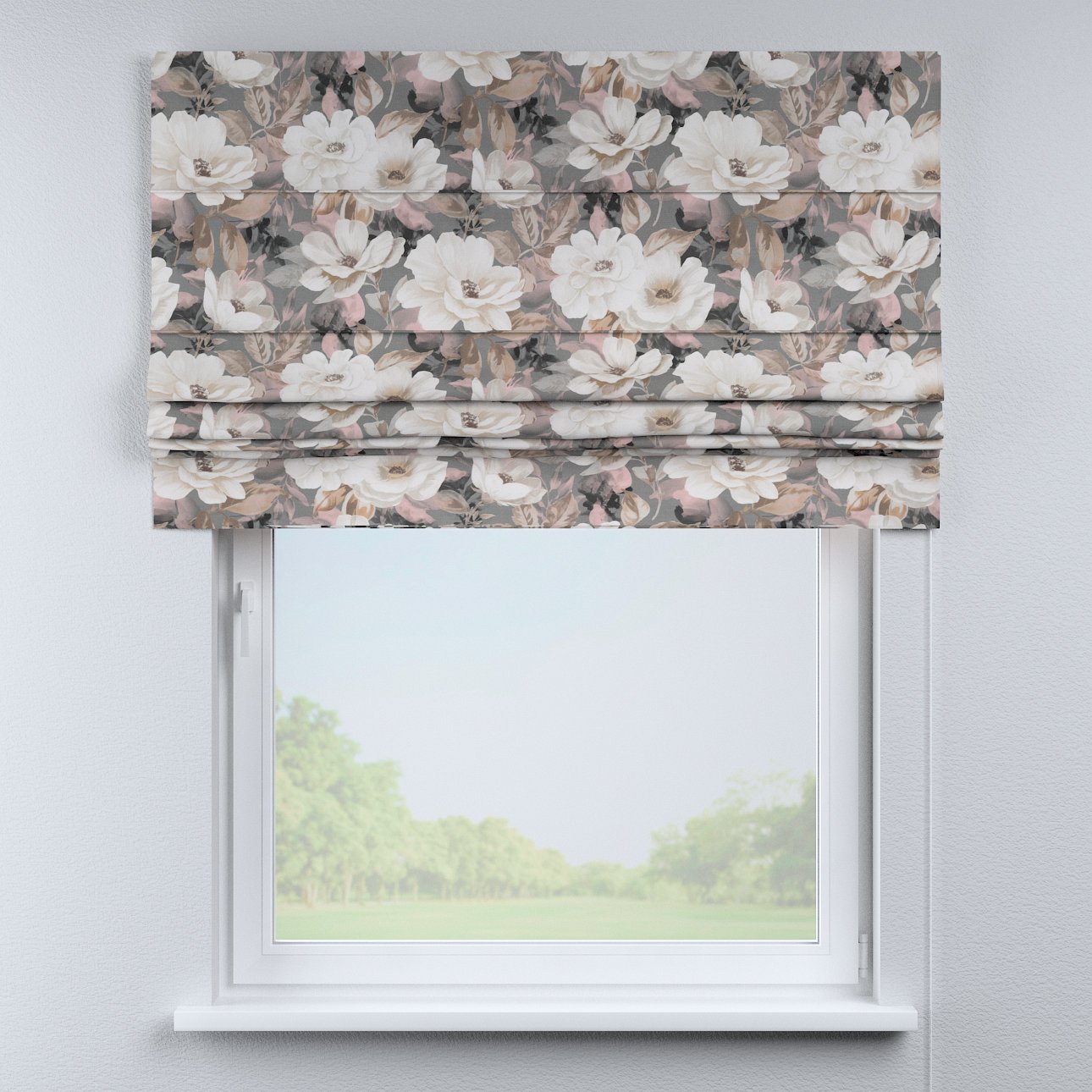 Hissgardin Paris, Naturvit med tryck, 142-13 - Dekoria