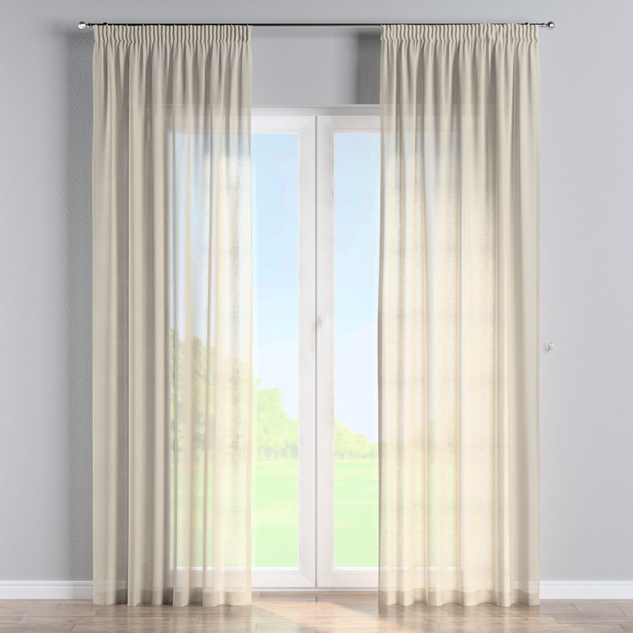 Rideau sur un ruban fronceur 1 pièce, beige, 184-41 - Dekoria.fr