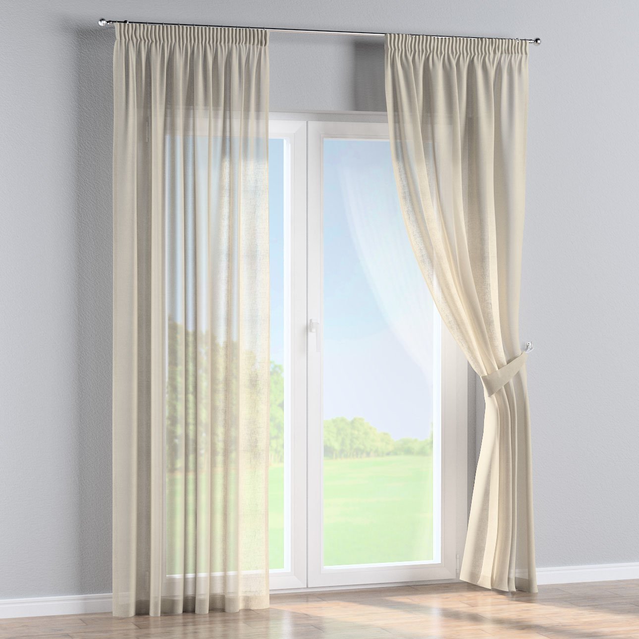 Rideau sur un ruban fronceur 1 pièce, beige, 184-41 - Dekoria.fr