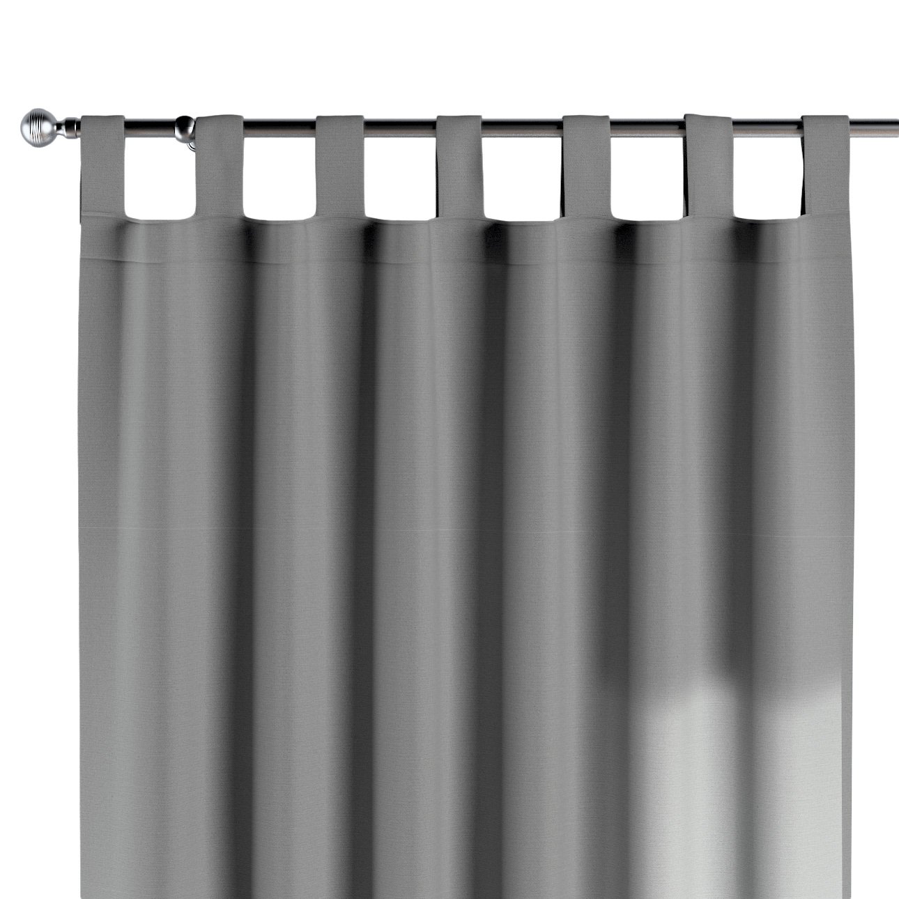 Tab top curtain, grey, 133-24 - Dekoria.co.uk
