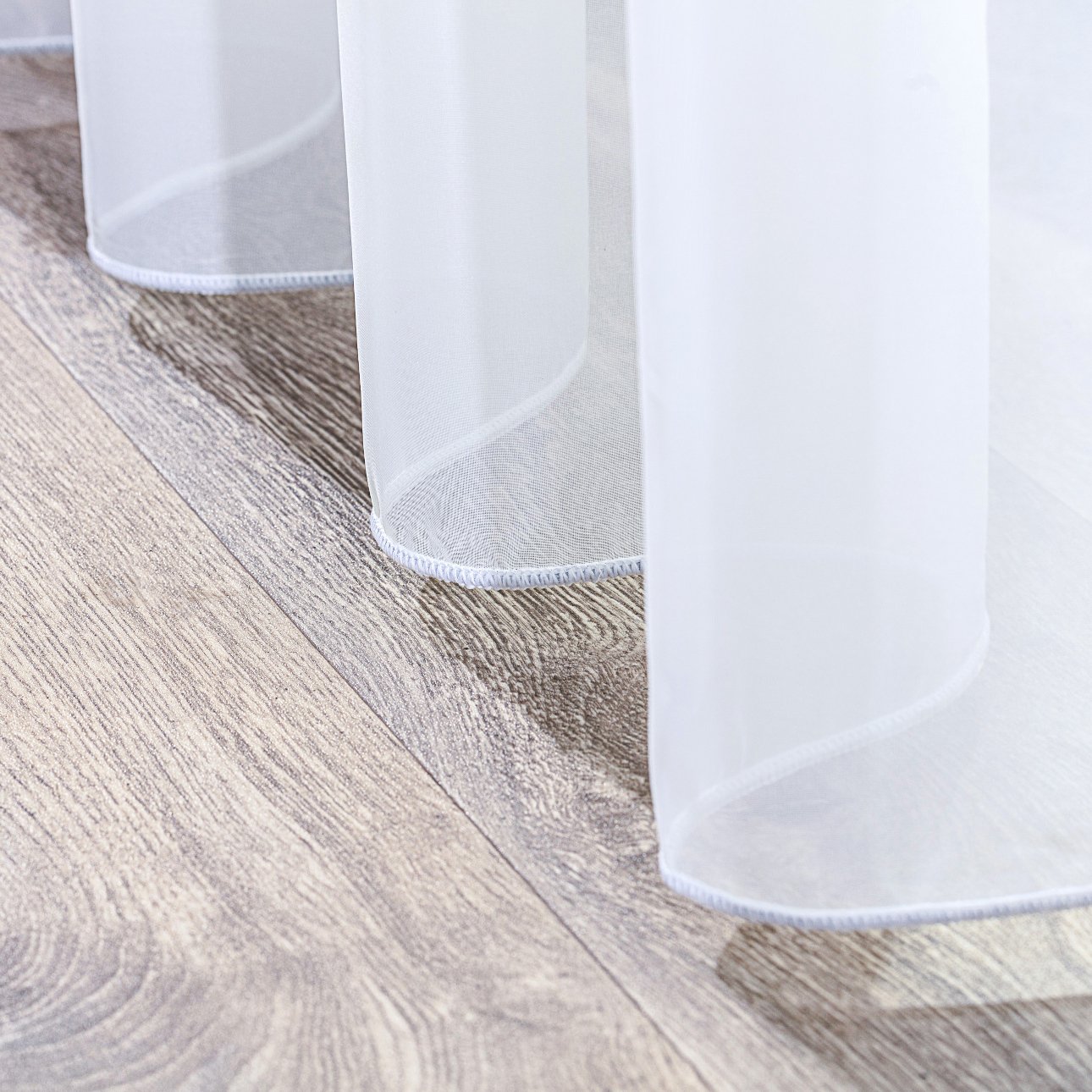 Pencil pleat voile/net curtain, white, 901-00 - Dekoria.co.uk