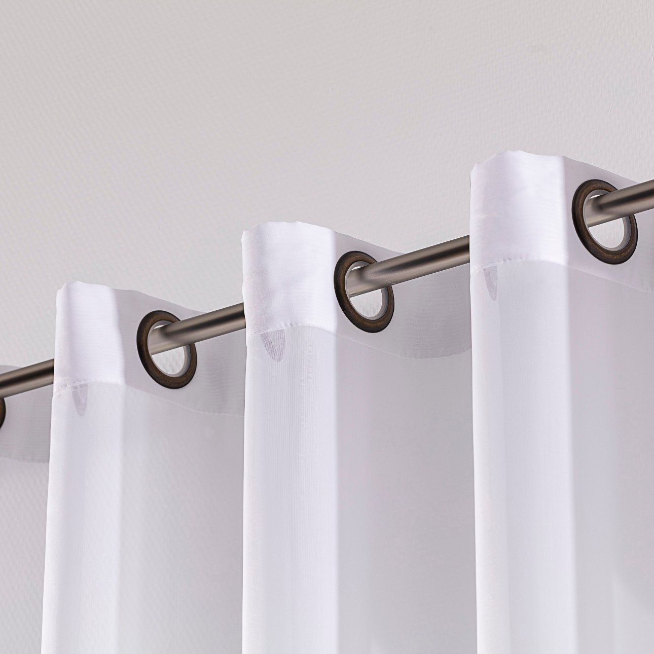 Eyelet voile/net curtains, white, 900-00 - Dekoria.co.uk