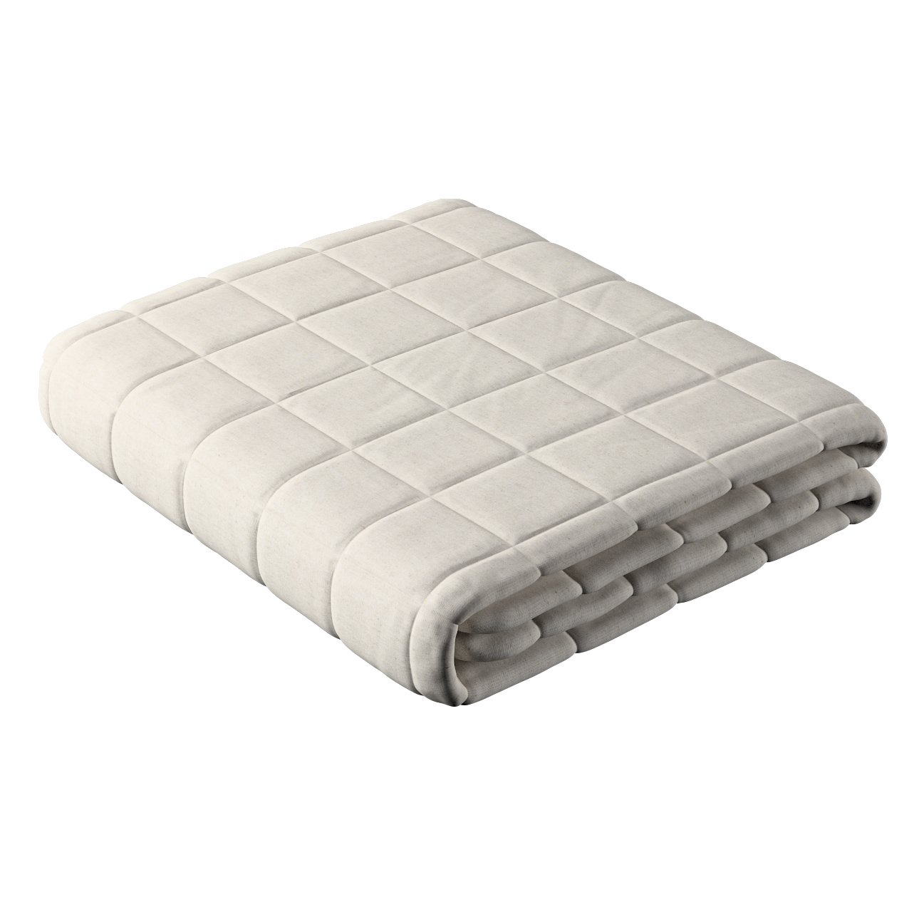 Sengeteppe quiltet 10x10cm firkanter, Beige-meleret, 133-65 - Dekoria