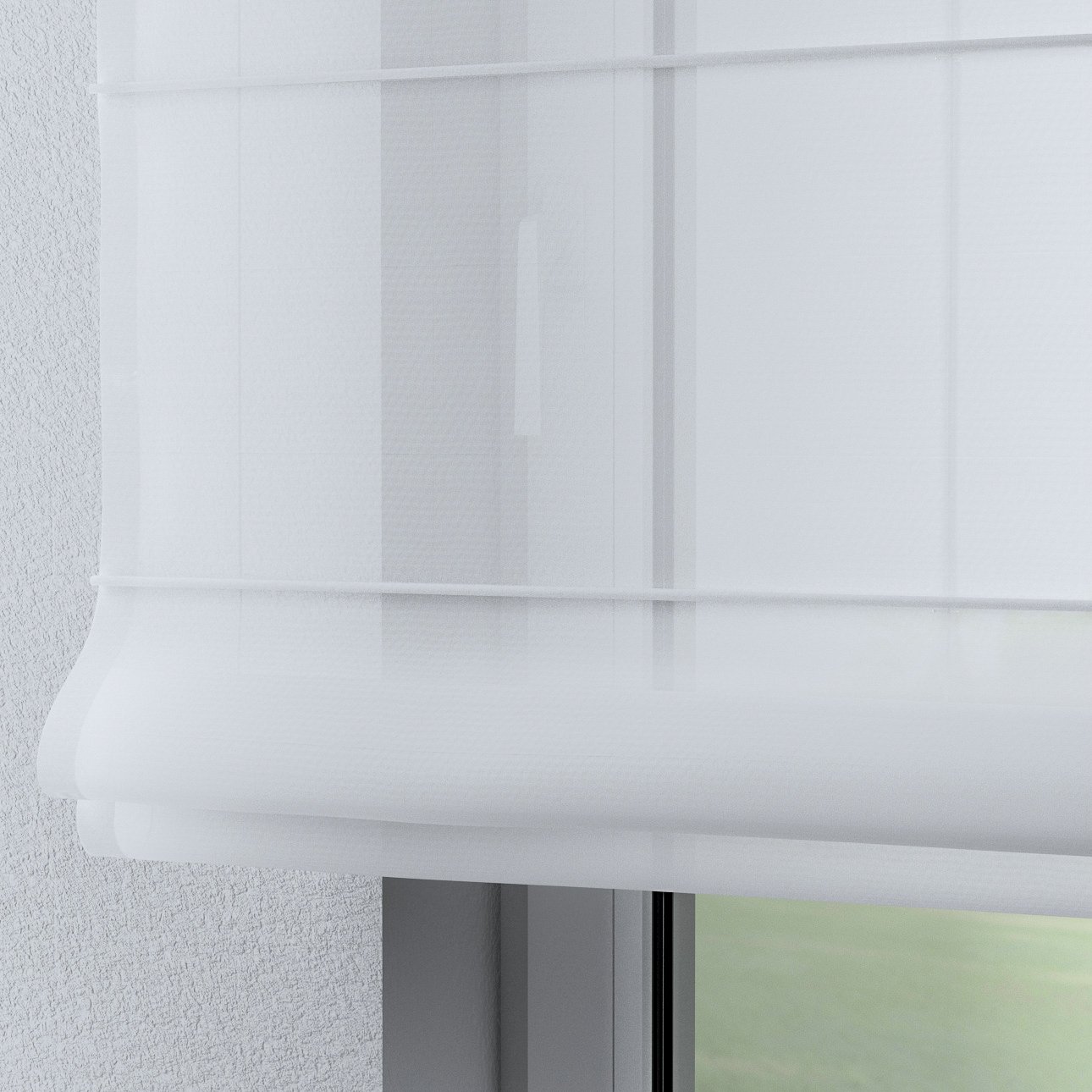 Raffrollo Voile Palermo, weiss, 900-00 - Dekoria.de