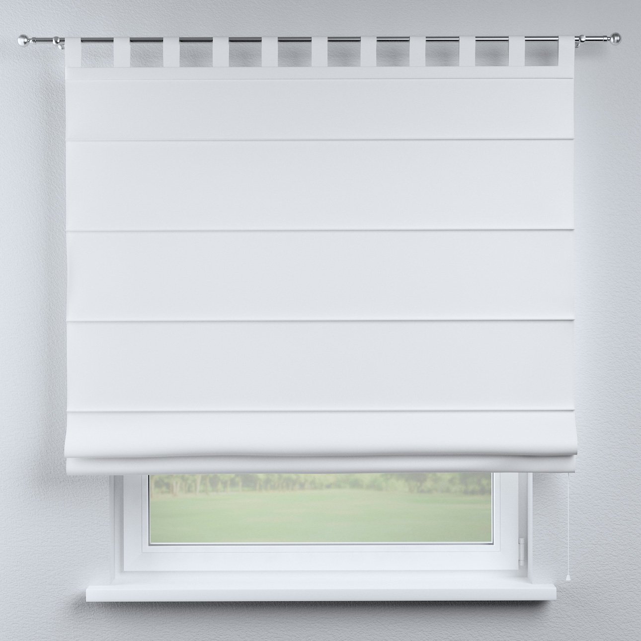 Verona tab top Roman blind, warm white, 141-78 - Dekoria.co.uk