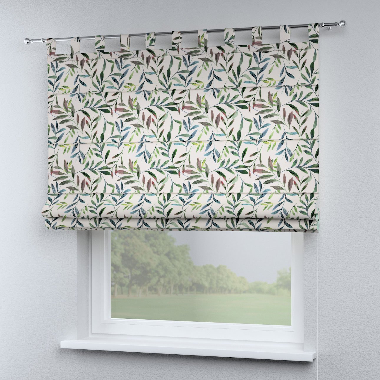 Hissgardin Verona, Offwhite med tryck, 144-22 - Dekoria