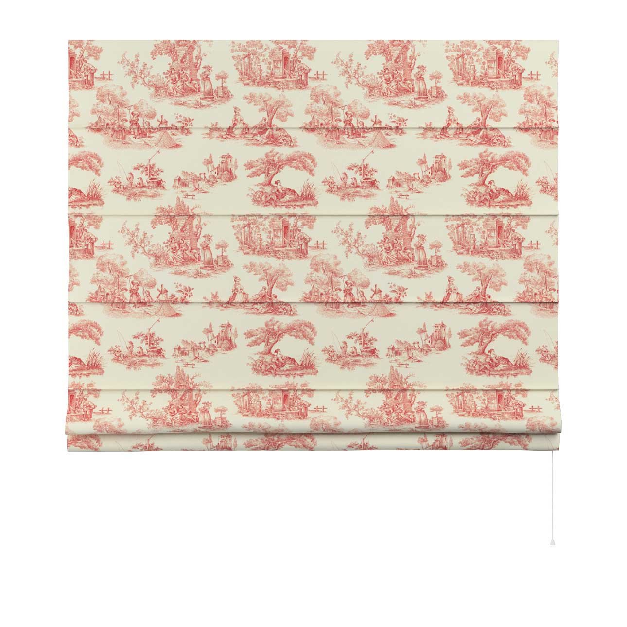 Római roló Capri, piros képregény, krémszínű háttér, 132-15 - Dekoria