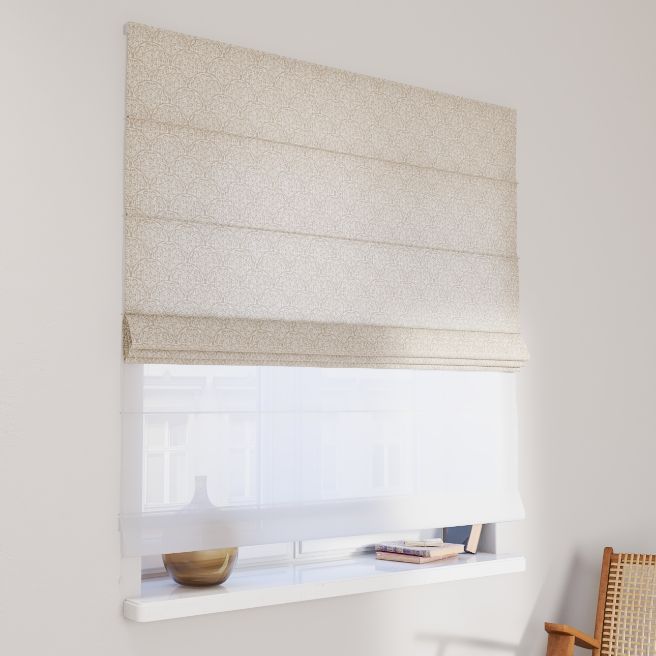 Double layered Roman blind DUO, beige, 144-13 - Dekoria.co.uk