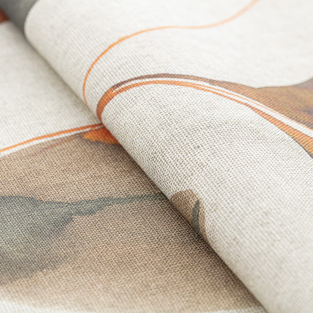 Gardin med fast veck 1 längd, Naturvit med tryck, 143-17 - Dekoria