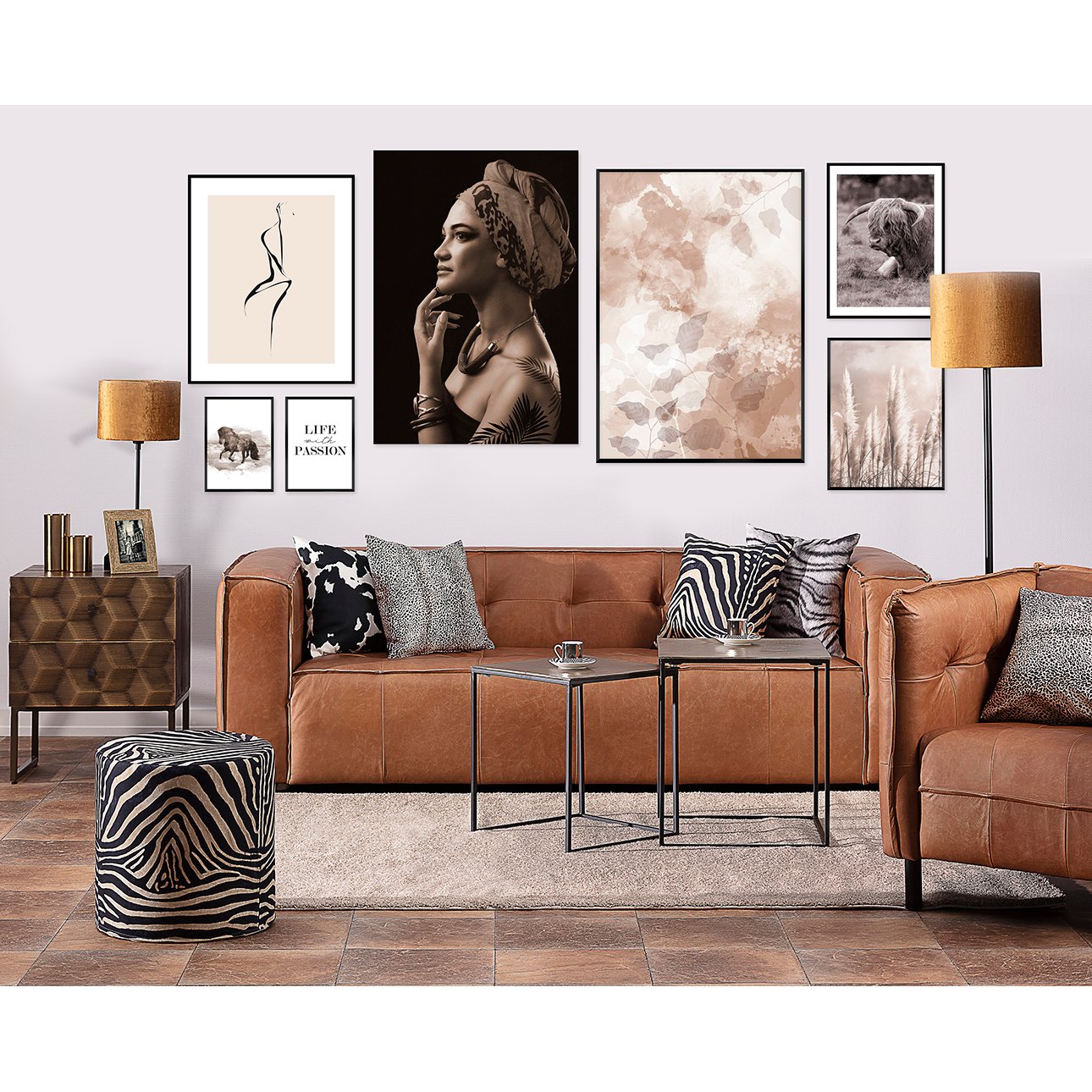 Poster Beige Art, 21 x 30 cm - Dekoria.de