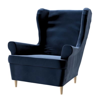 Strandmon armchair cover, navy blue, 704-29, - Dekoria.co.uk