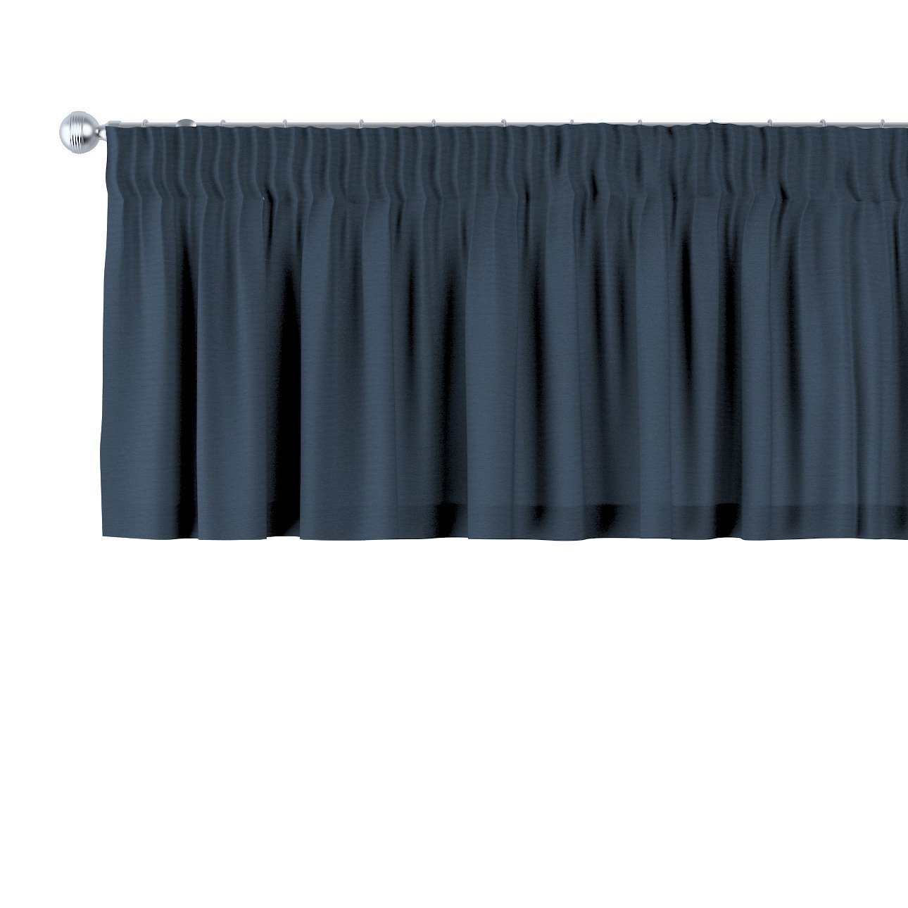 Pencil pleat pelmet, navy blue, 136-04, 130 x 40 cm (51 x 16 inch ...