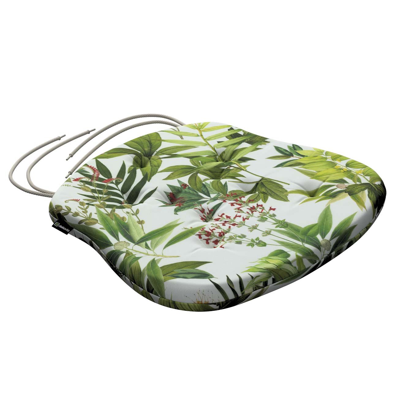 Stolsdyna Pinnstolar, Naturvit med tryck, 143-69, B41 x D38 x 3,5 cm - Dekoria