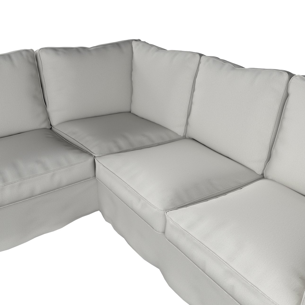 Ektorp trekk hjørnesofa og hjørnesovesofa, Lysgrå, 705-90, 240/136 X 82 ...