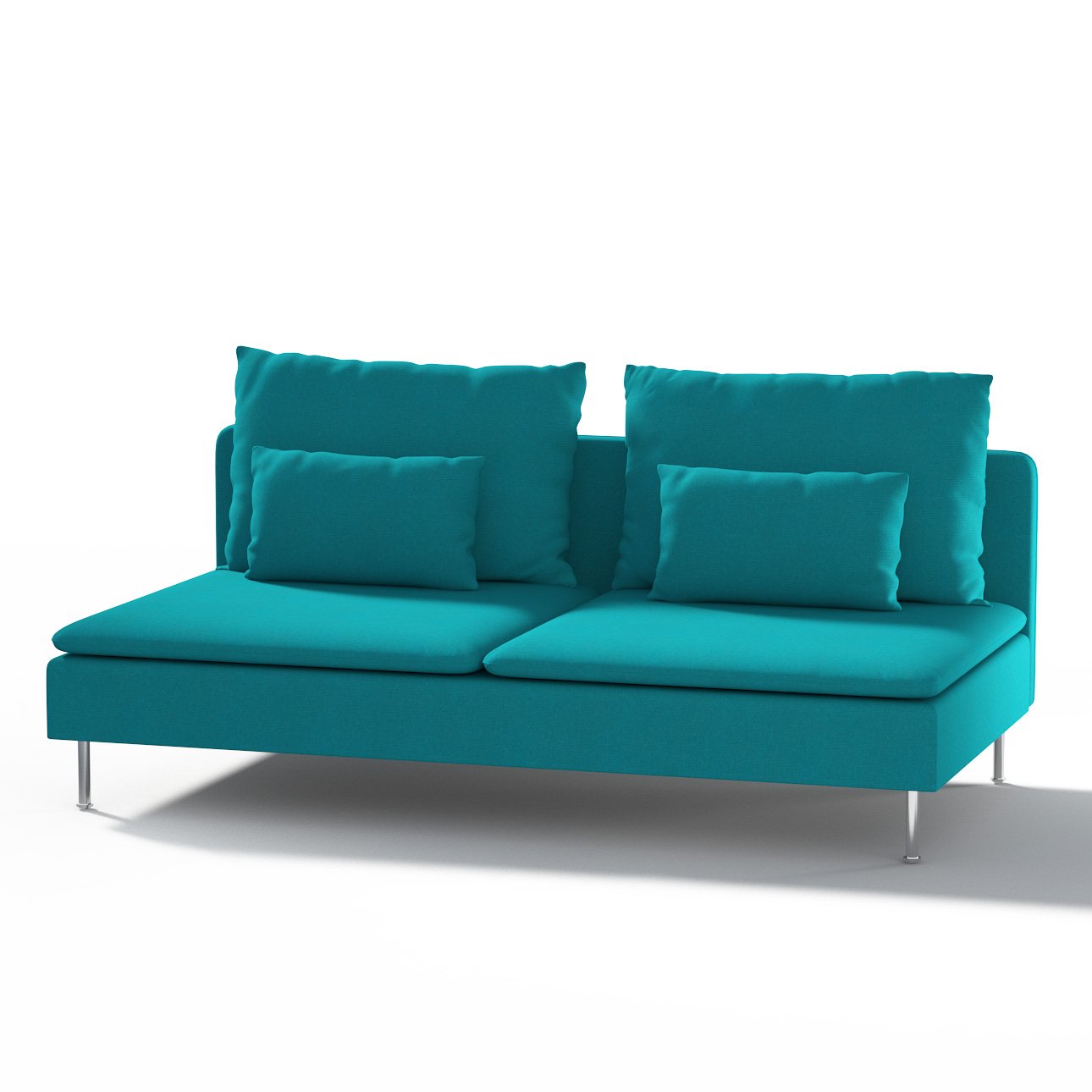 Söderhamn 3-seater section, turquoise, 705-16, 186 x 99 x 83 cm ...