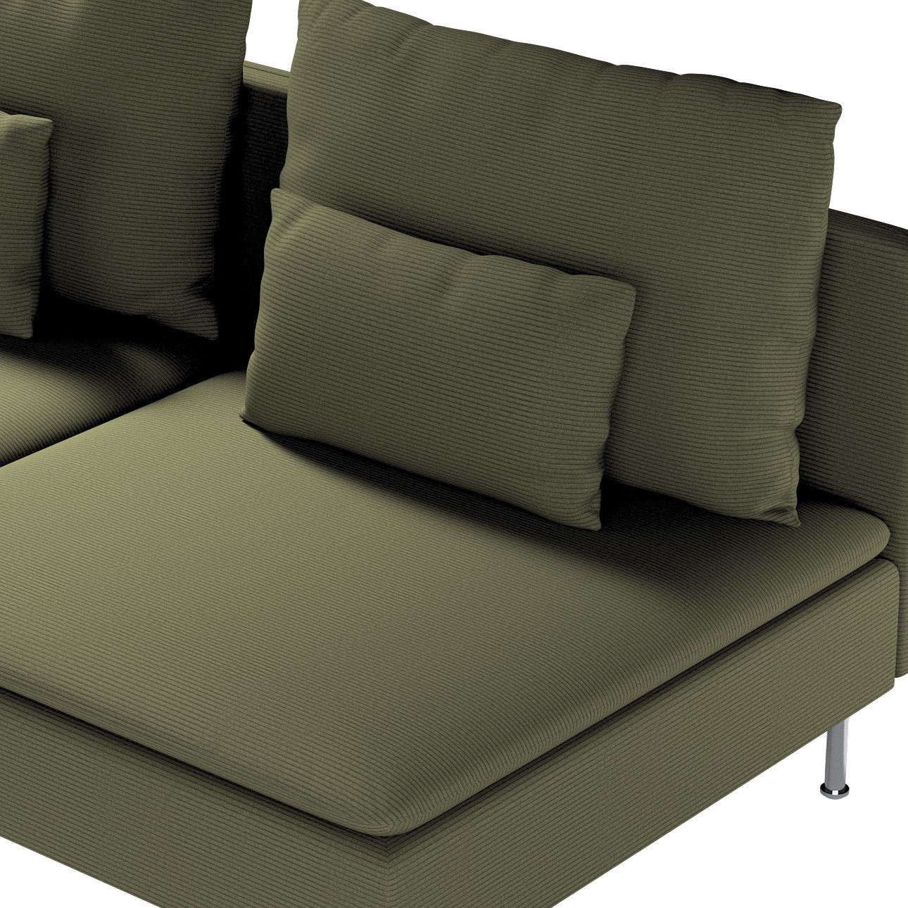 Söderhamn 3-seater section, dark olive, 701-35, 186 x 99 x 83 cm ...