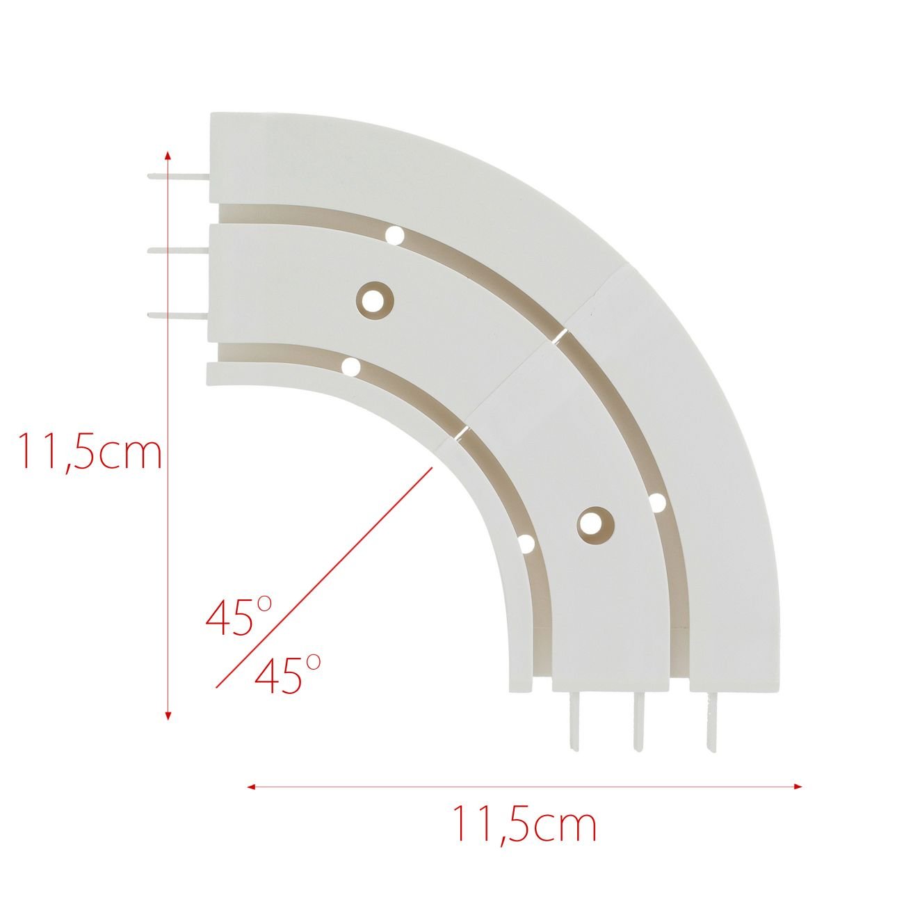 Duo Curtain Track Arch (Mid-section Arch), 11.5 cm x 11.5 cm (approx. 4 ...