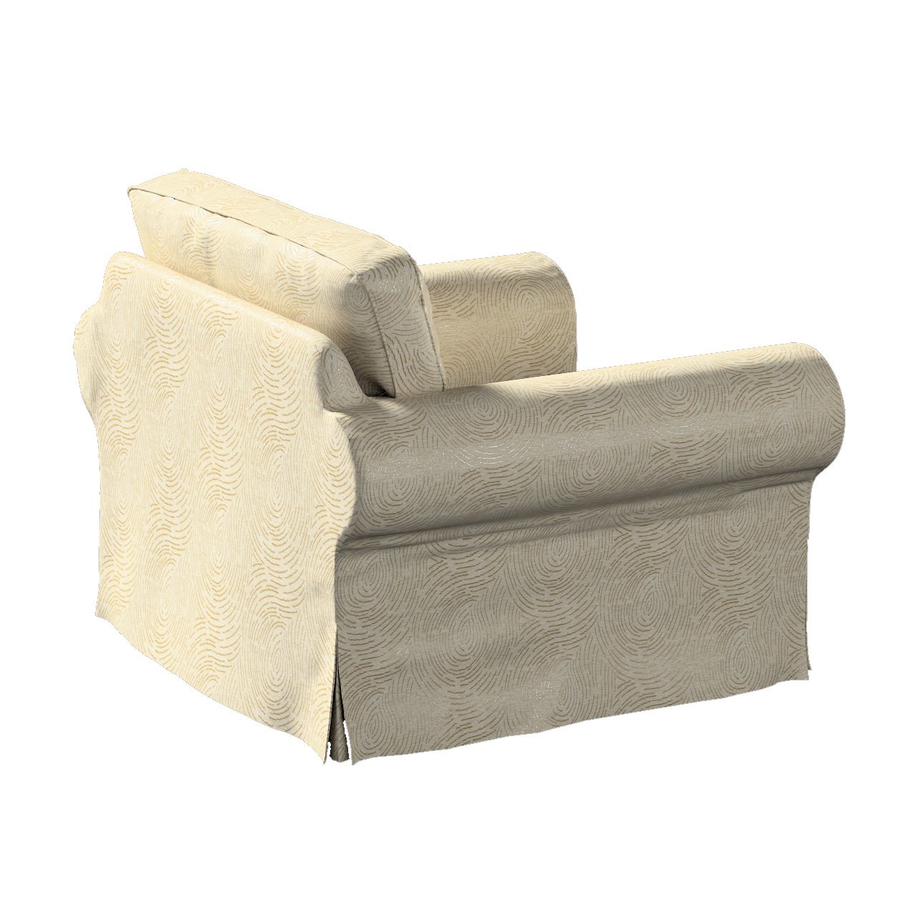 Ektorp trekk lenestol, Krem og guld, 162-07, 104 X 88 X 88 CM - Dekoria